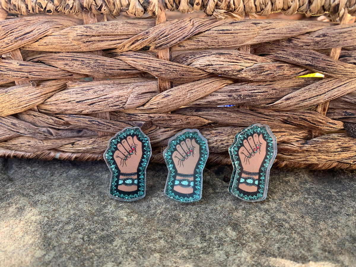 Resist and Inspire - Fist Pin – Redstick Gallery